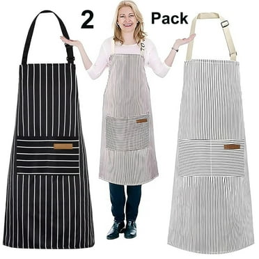 Mainstays Chef Kitchen Apron, 28" x 32" Coffee Cotton Bib Apron with ...