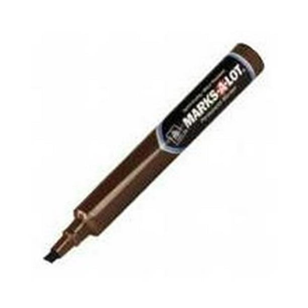 Avery Avery Marks-A-Lot Permanent Marker Large Chisel Tip Brown Dozen ...