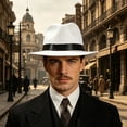 Gallickan 1930s Large Brim Non-Woven Shaped Hat, Classic Vintage Style ...