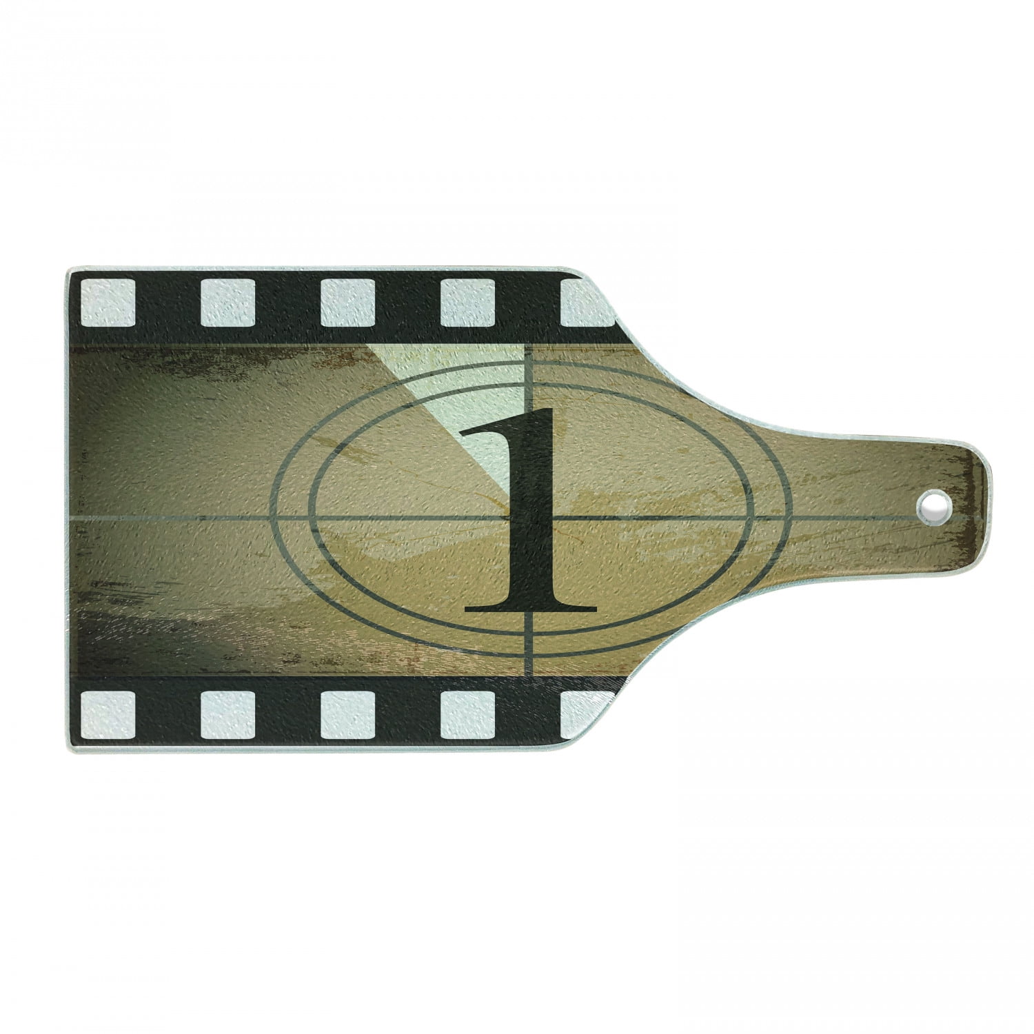 Movie Theater Cutting Board, Grunge Countdown Frame with Number in a ...