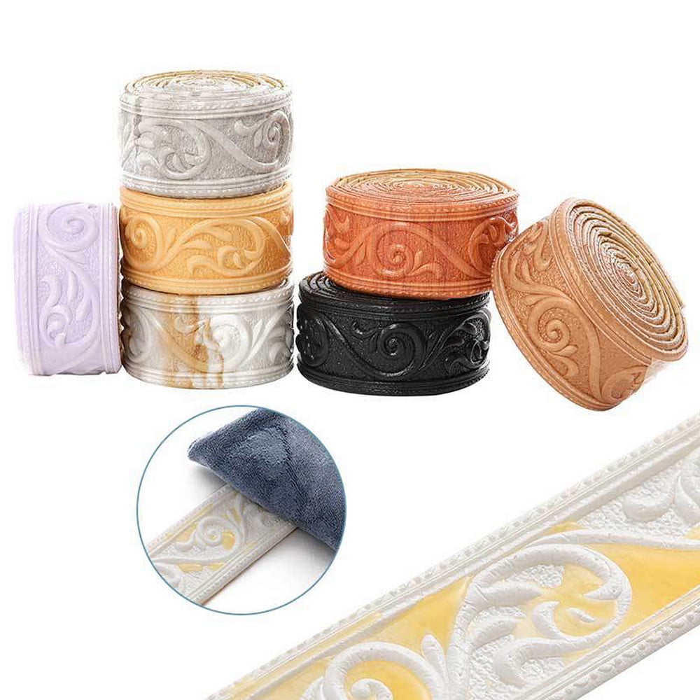 Buy Self Adhesive 3d Wall Edging Strip Border Waterproof Foam Modelling