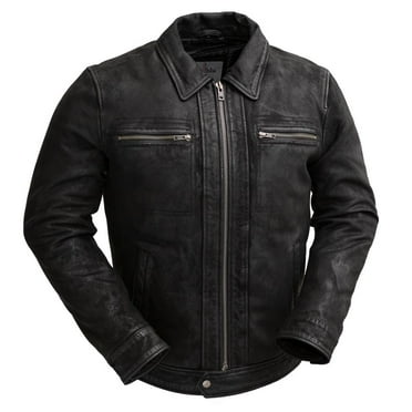 Mens Cowboy Western Leather Long Jacket Fringe - Walmart.com