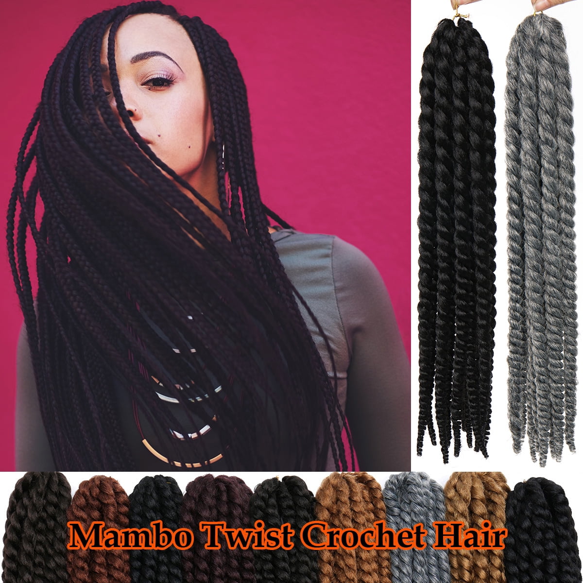 SEGO Mambo Twist Crochet Hair Synthetic Twist Crochet braids Hair ...