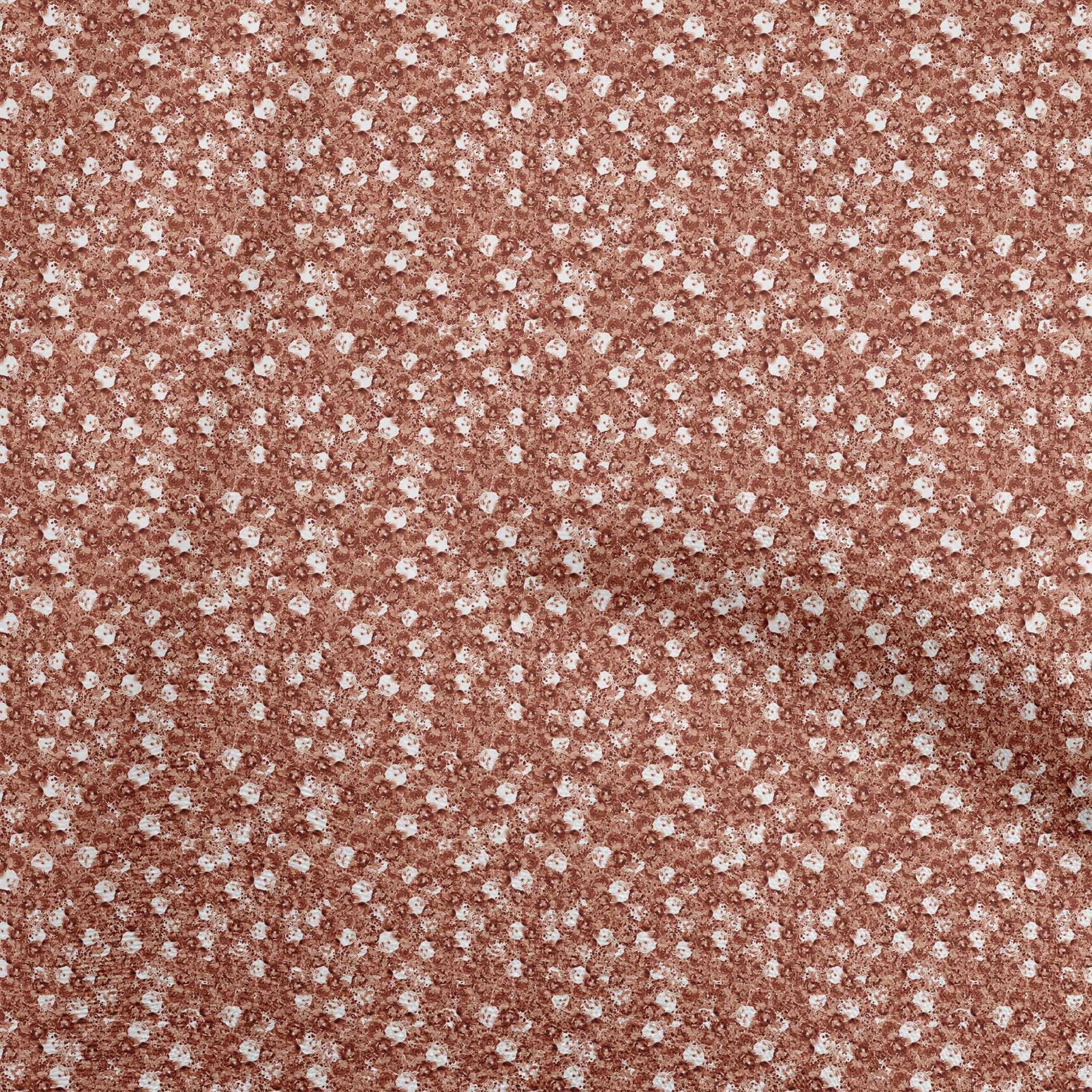 oneOone Velvet Brown Fabric Florals Fabric For Sewing Printed Craft ...