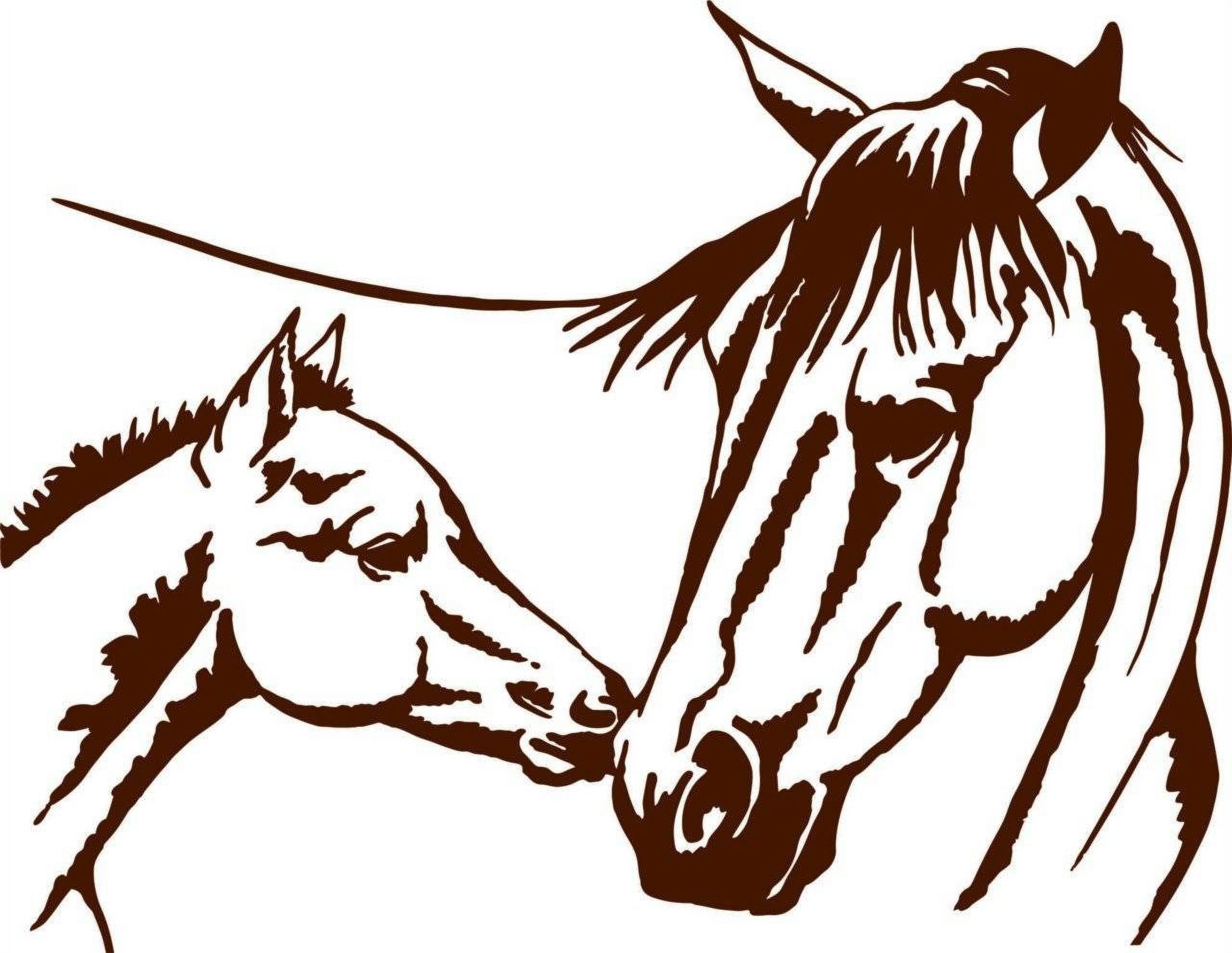 Girls Cute Animal Wall Decal Decoration Cute Horse And Her Baby Loving girls-cute-animal-wall-decal-decoration-cute-horse-and-her-baby-loving
