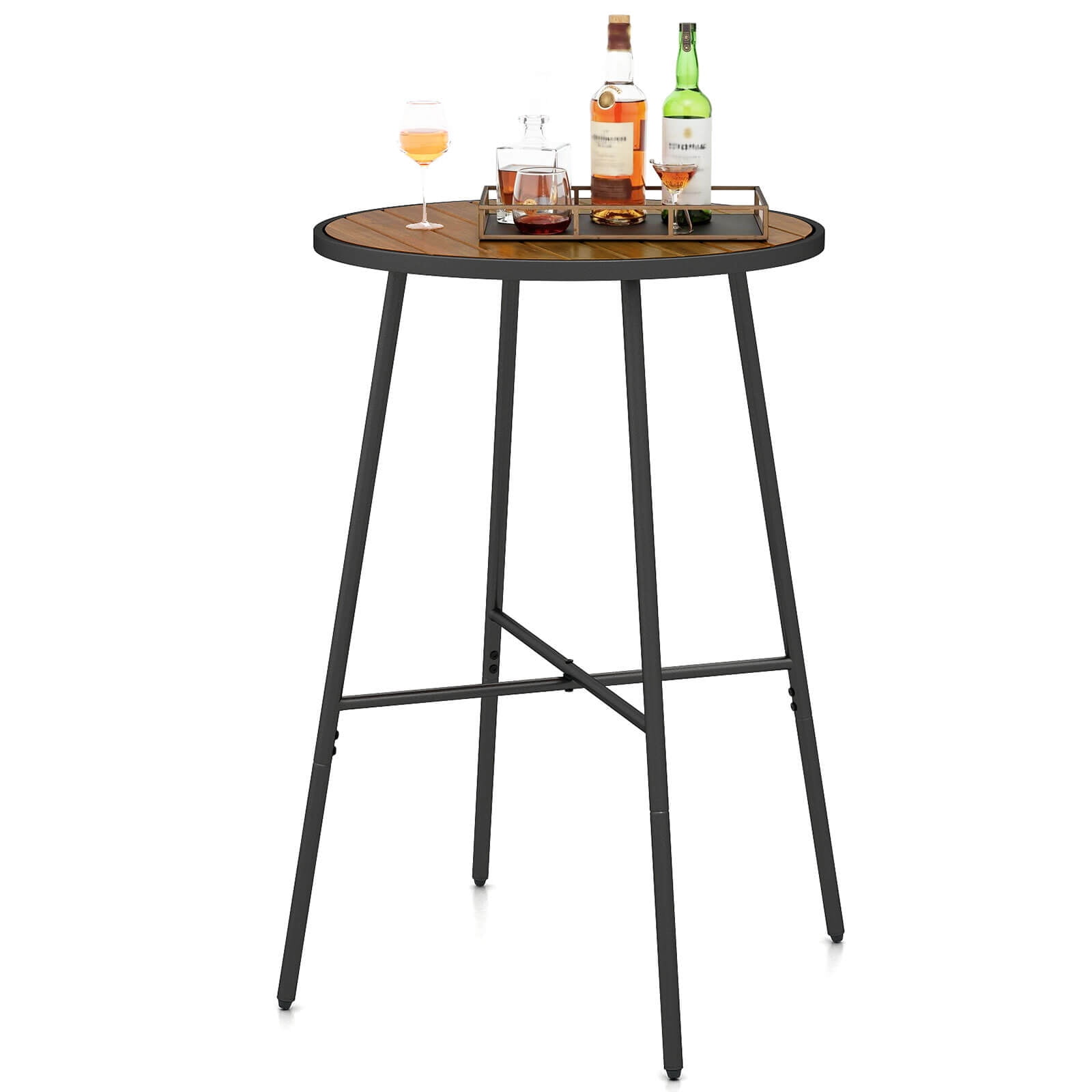 Click here for Costway 41 Bar Height Patio Table With Acacia Wood... prices