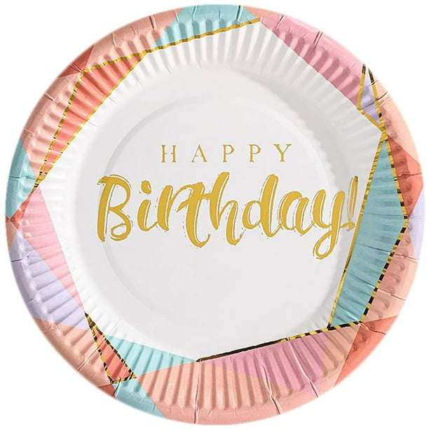30 Count,7 Inches Disposable Color Cake Paper Plate , Printing Hot ...