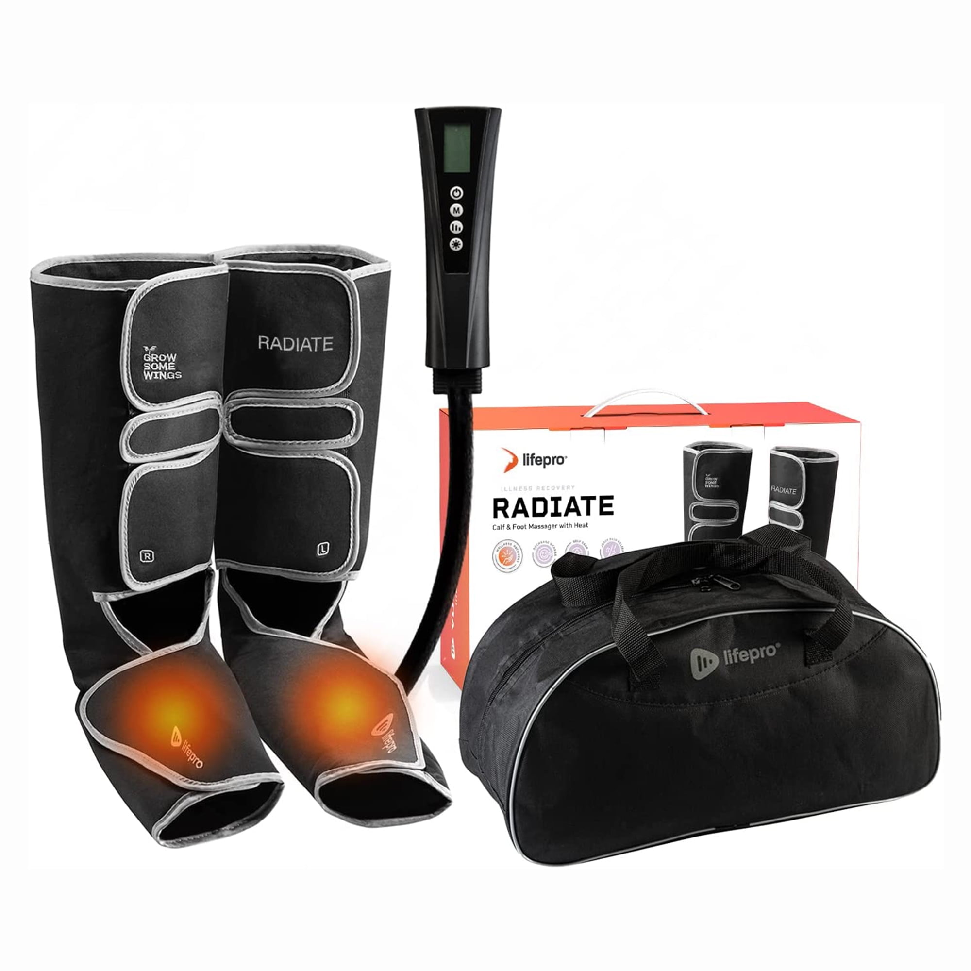 Lifepro Radiate Heated Foot Massager Leg Compression Machine, Standard ...