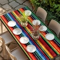 Abstract Colored Fitted Rectangle Tablecloth 30" x 60" Stripes Mexico ...