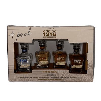 Tequila Codigo 1316 4 Pack 50ml C/U | Walmart en línea