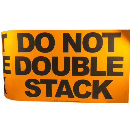 Do Not Double Stack Labels Fluorescent Orange Pallet Protection 7 x 11 ...