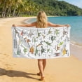 Beach Towel Bag 2 in 1 Dinosaur Family Bath Pool Towels Backpack ...