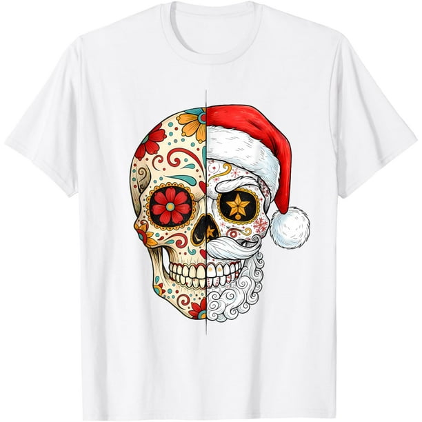 Playera Día de Muertos para hombre – Calavera mexicana, diseño gótico y ...