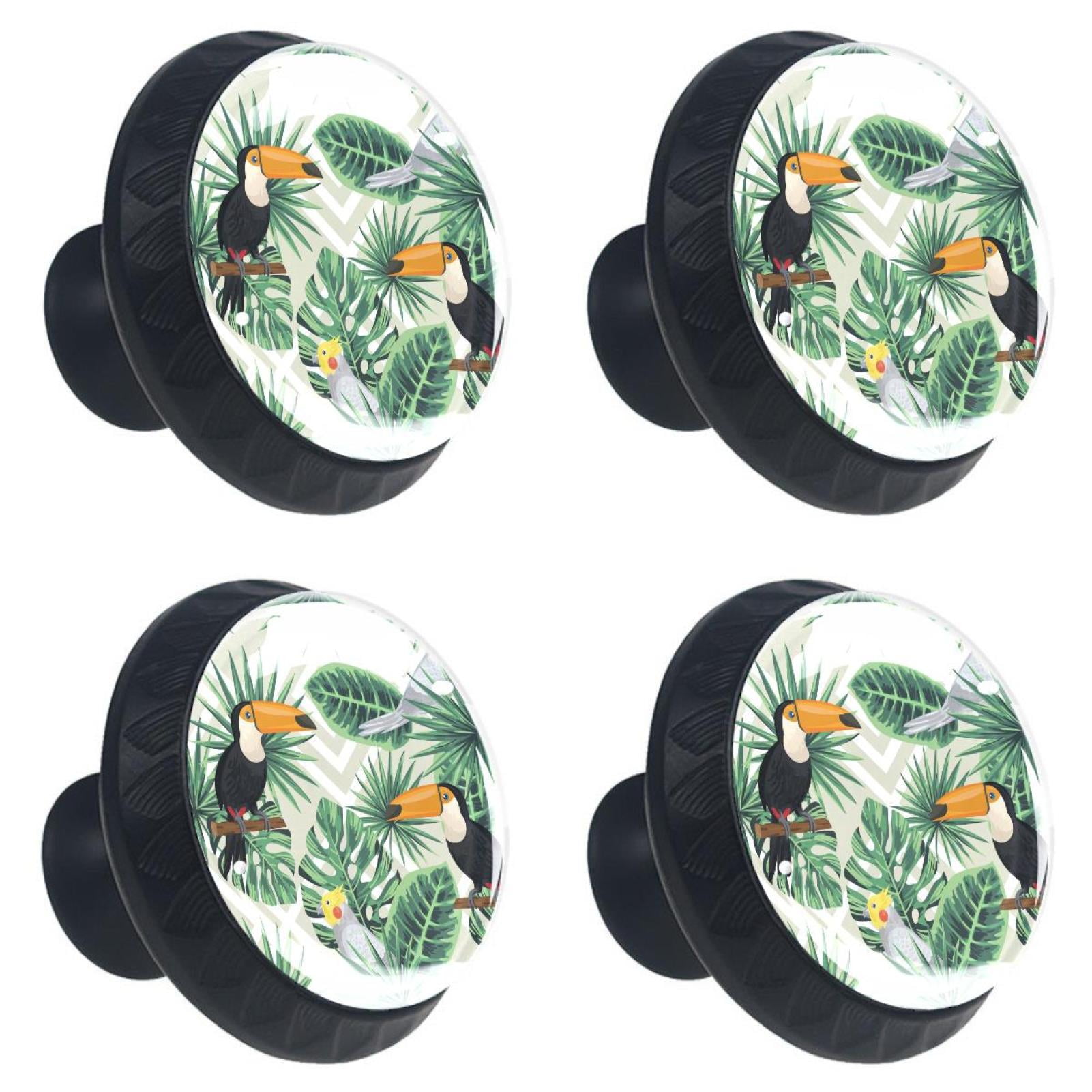 4 Pcs Birds Tropical Knobs for Kitchen Cabinet Cupboard Dresser ...