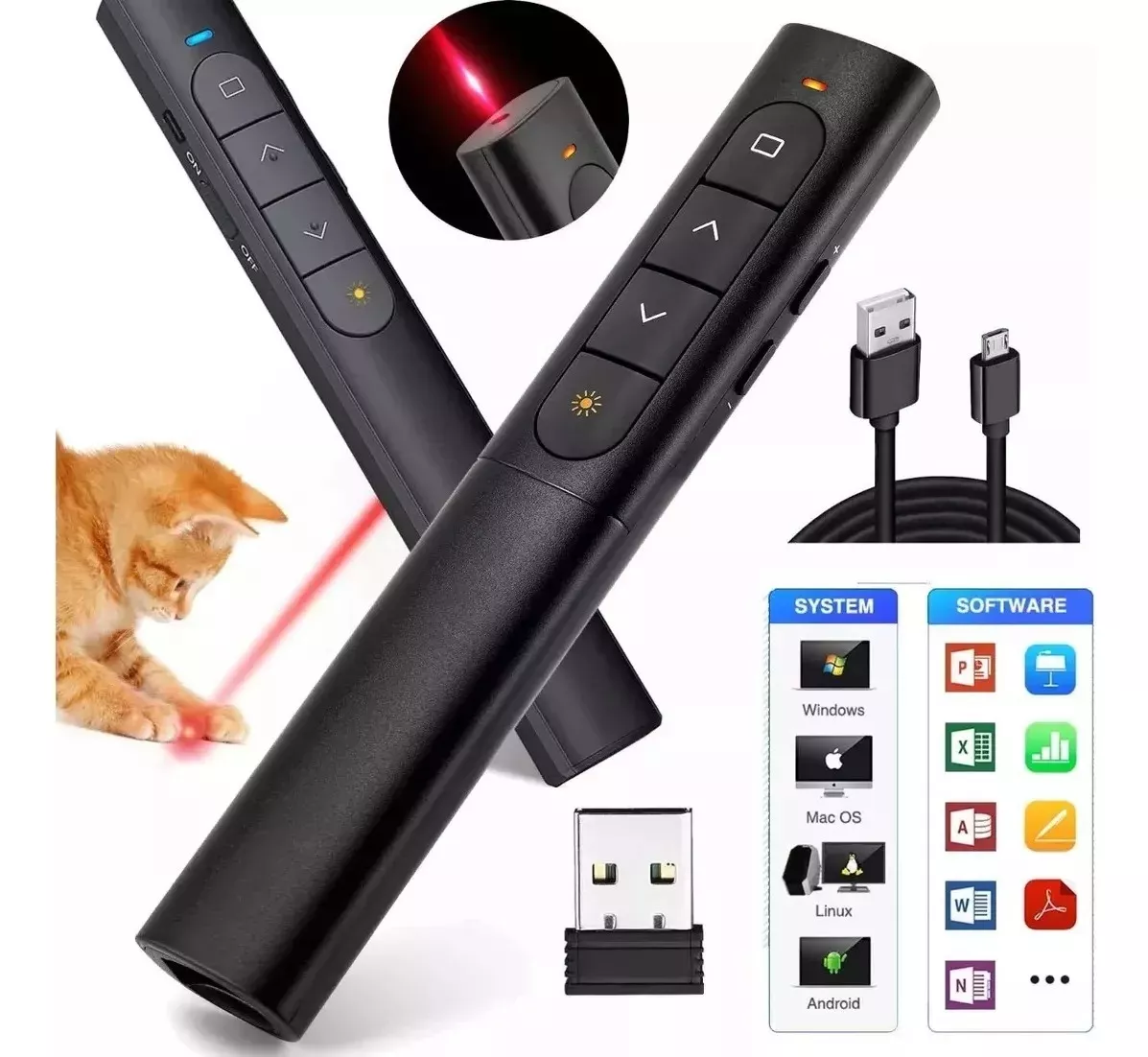Puntero Láser Inalámbrico Usb Para Presentaciones | Walmart en línea