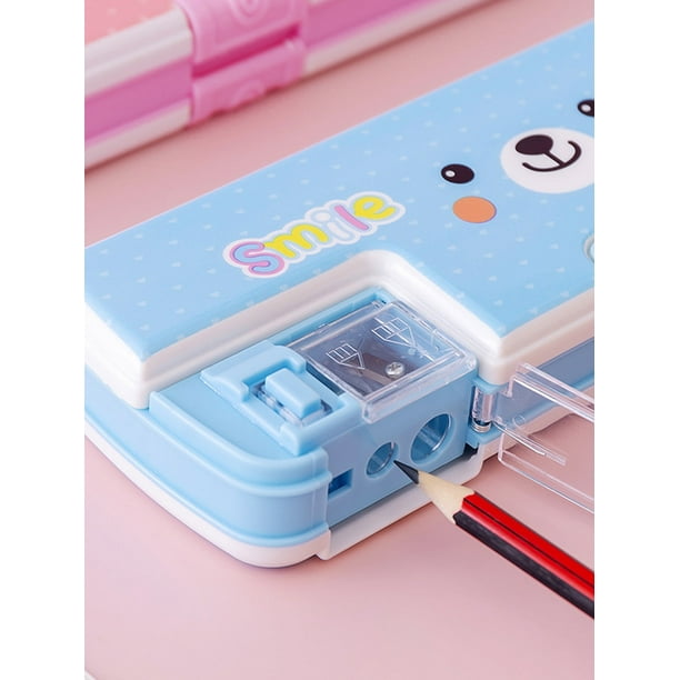 Pencil box with sharpener store