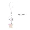 ANXPTIME Rabbit Ribbon Phone Charm Keychain Elegant Bowknot Flower ...