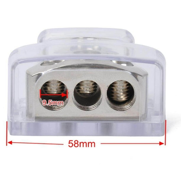 Destyer 3 Way Power Distribution Block Ground Distributor Connecting Block for Car for Amplifier ...