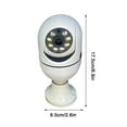 Qonioi Smart Bulb Security Camera, 360° Panoramic View WiFi ...