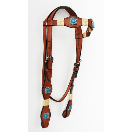 Horse Saddle Tack Bridle Western Leather Rawhide Rawhide Headstall ...