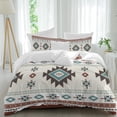 4 Piece Duvet Cover Set Queen, Classic Aztec Pattern Soft Breathable ...