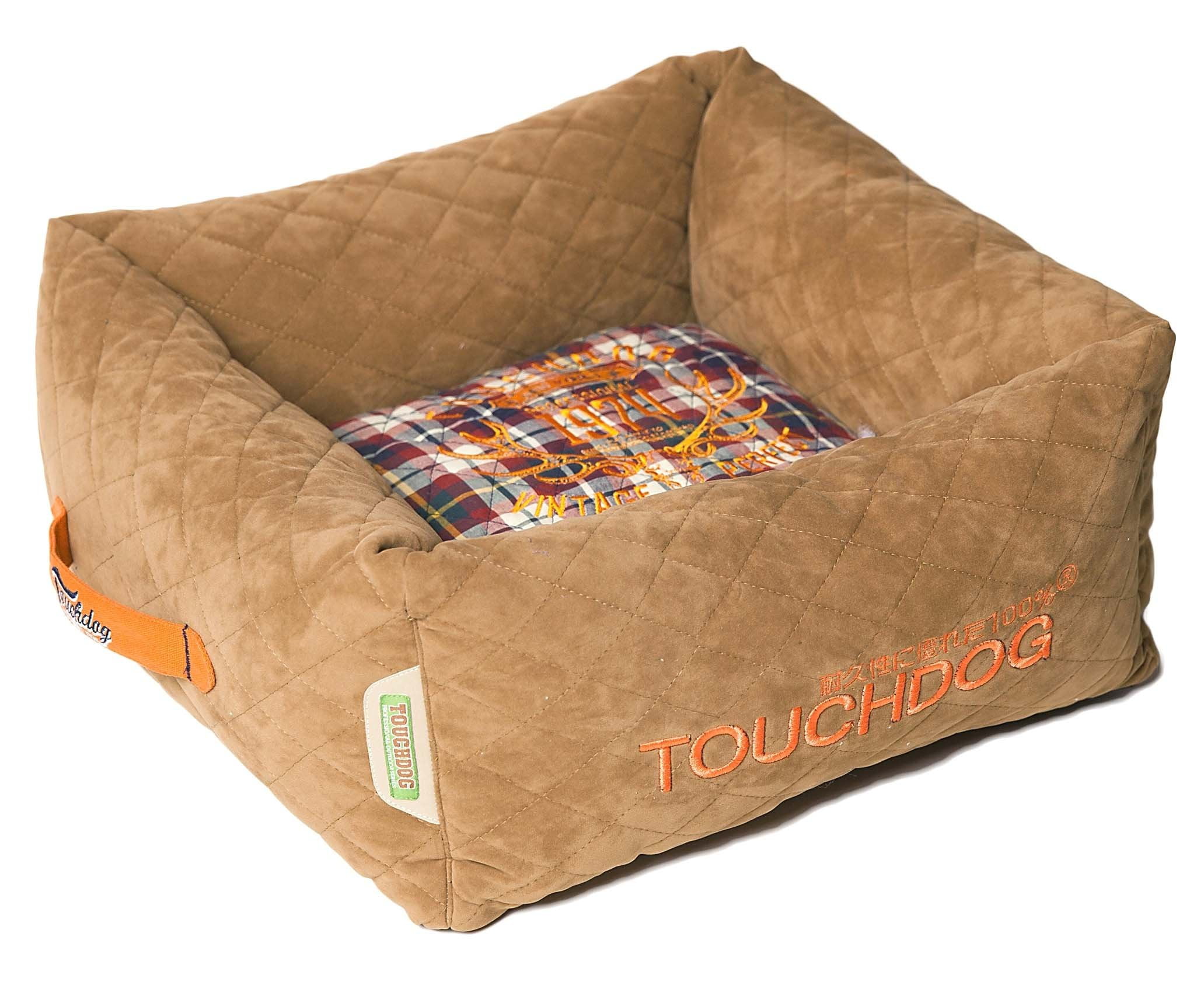 Touchdog Exquisite-Wuff Posh Rectangular Diamond Stitched Fleece Plaid ...