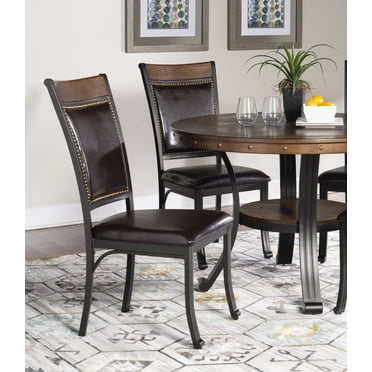 Lenoir Dining Chair, Set of 2, Wire-Brushed Brown - Walmart.com