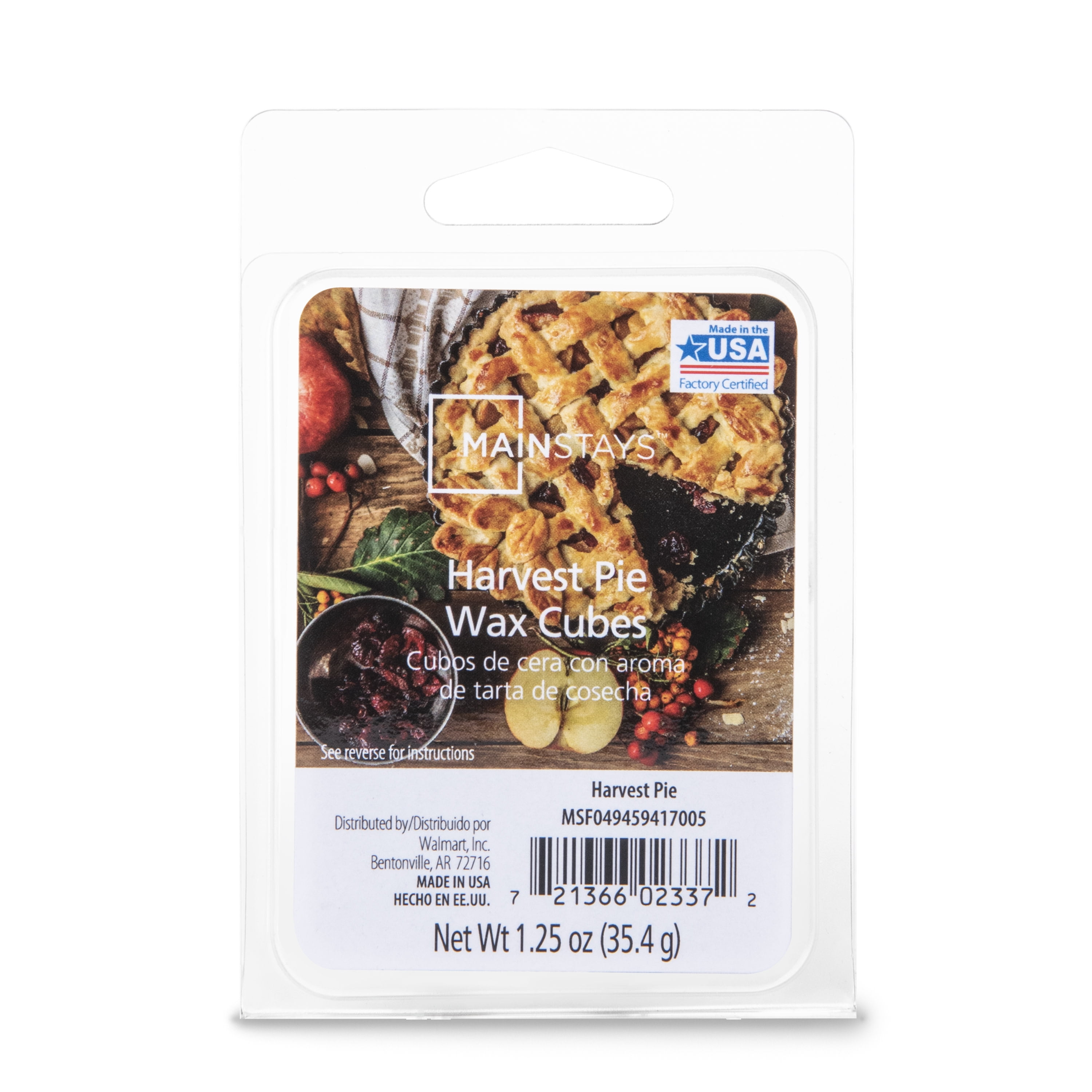 Mainstays 6-Cube Wax Melts, Harvest Pie, Single - Walmart.com
