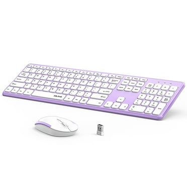 Wireless Keyboard and Mouse, 2.4GHz Backlit Glowing Full Size Wireless ...