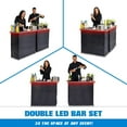 GoBar Portable Double Bar Table Set, Multi-Color LED Lights, Mobile ...