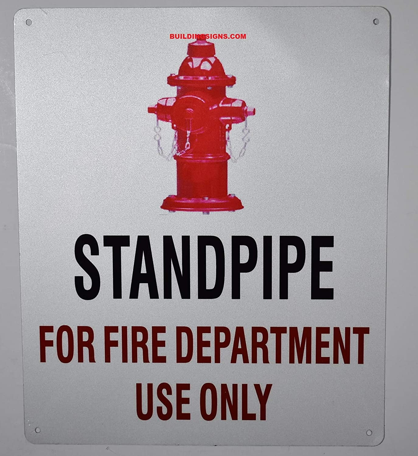 Standpipe for FIRE Department USE ONLY Sign with Image, Engineer Grade ...