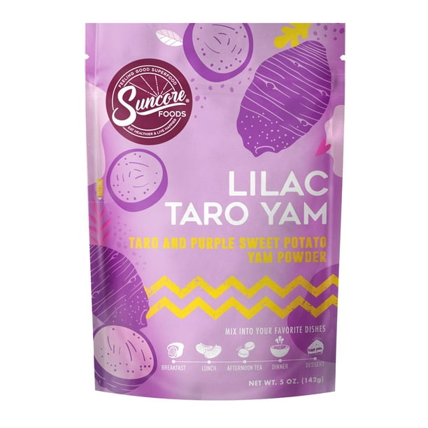 Suncore Foods Gluten-Free Lilac Taro Yam Powder, 5oz, Purple Food ...