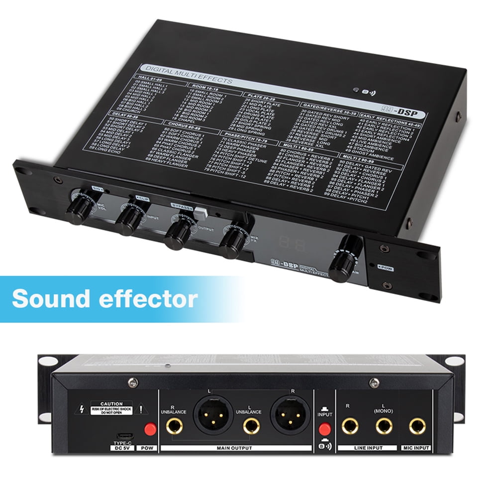 [Con estándar británico - adaptador corriente] 99 tipos efectos audio digital DSP efectos ...