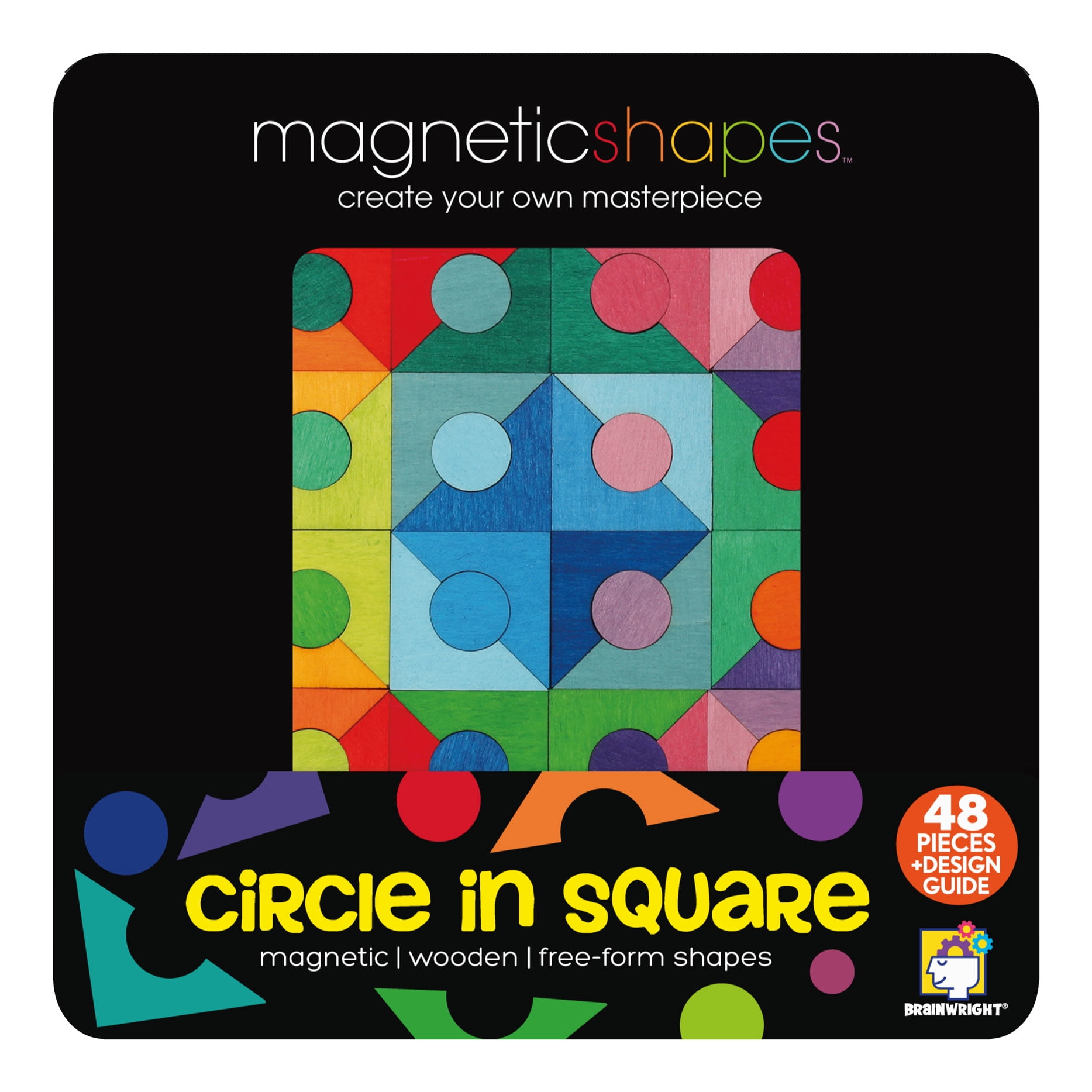 Brainwright 48-Piece Magnetic Shapes Circle in Square Puzzle - Walmart.com