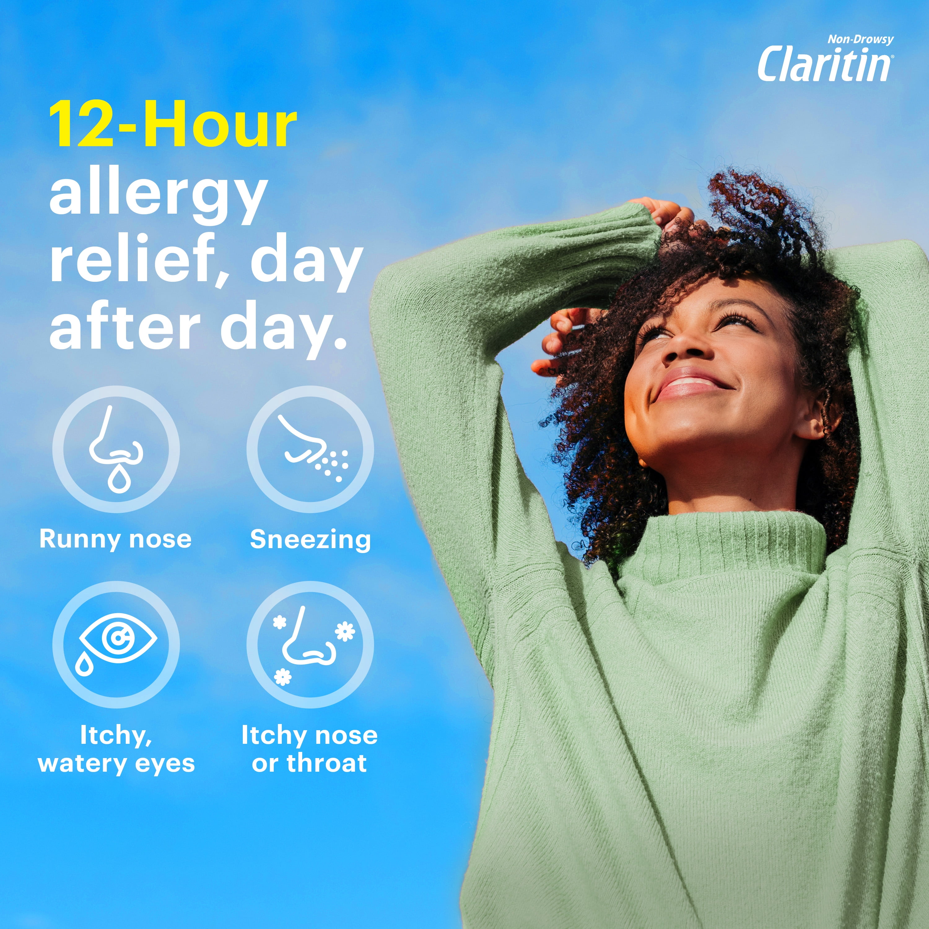 Claritin RediTabs 12 Hour Non-Drowsy Allergy Medicine, Loratadine ...