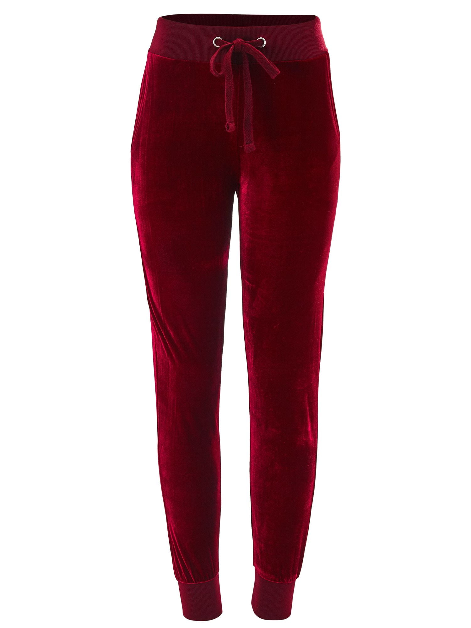 FashionMille Women Regular Fit Lightweight Velour Sweatpants Velvet ...
