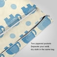 2 Pack Wet Dry Bags,Blue Polka Dot Elephants Waterproof Reusable Dual ...