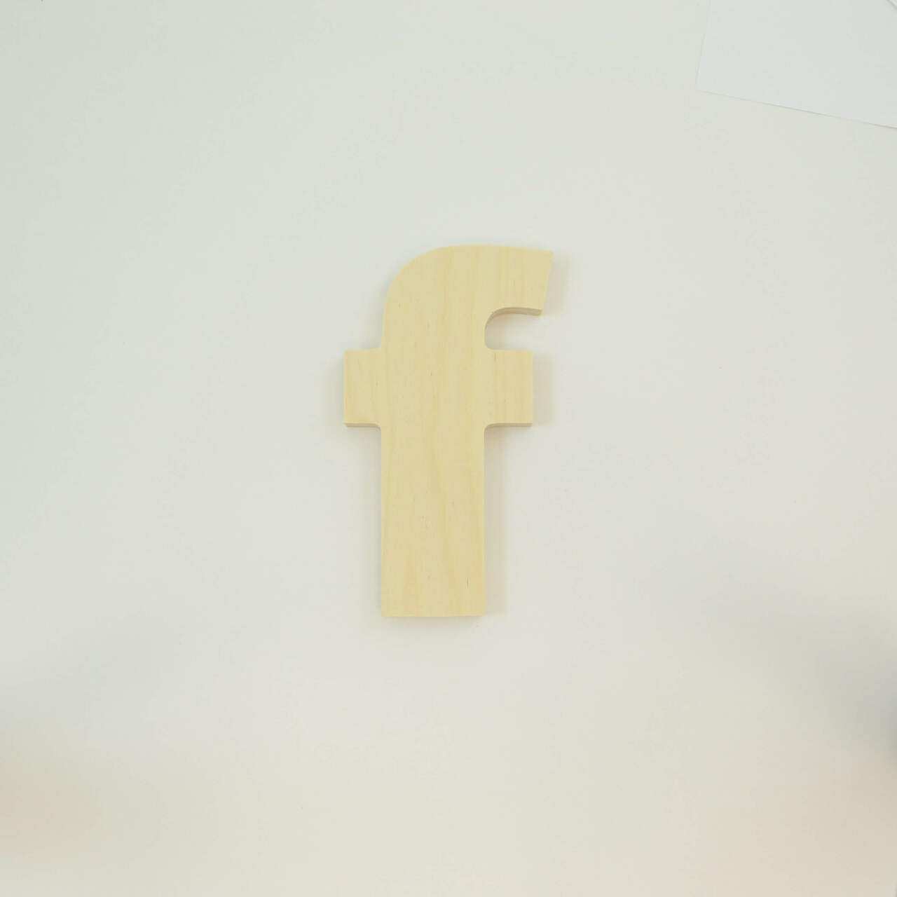 Package of 1, 18 Inch X 3/4" Thickness Baltic Birch Wood Letter f in ...