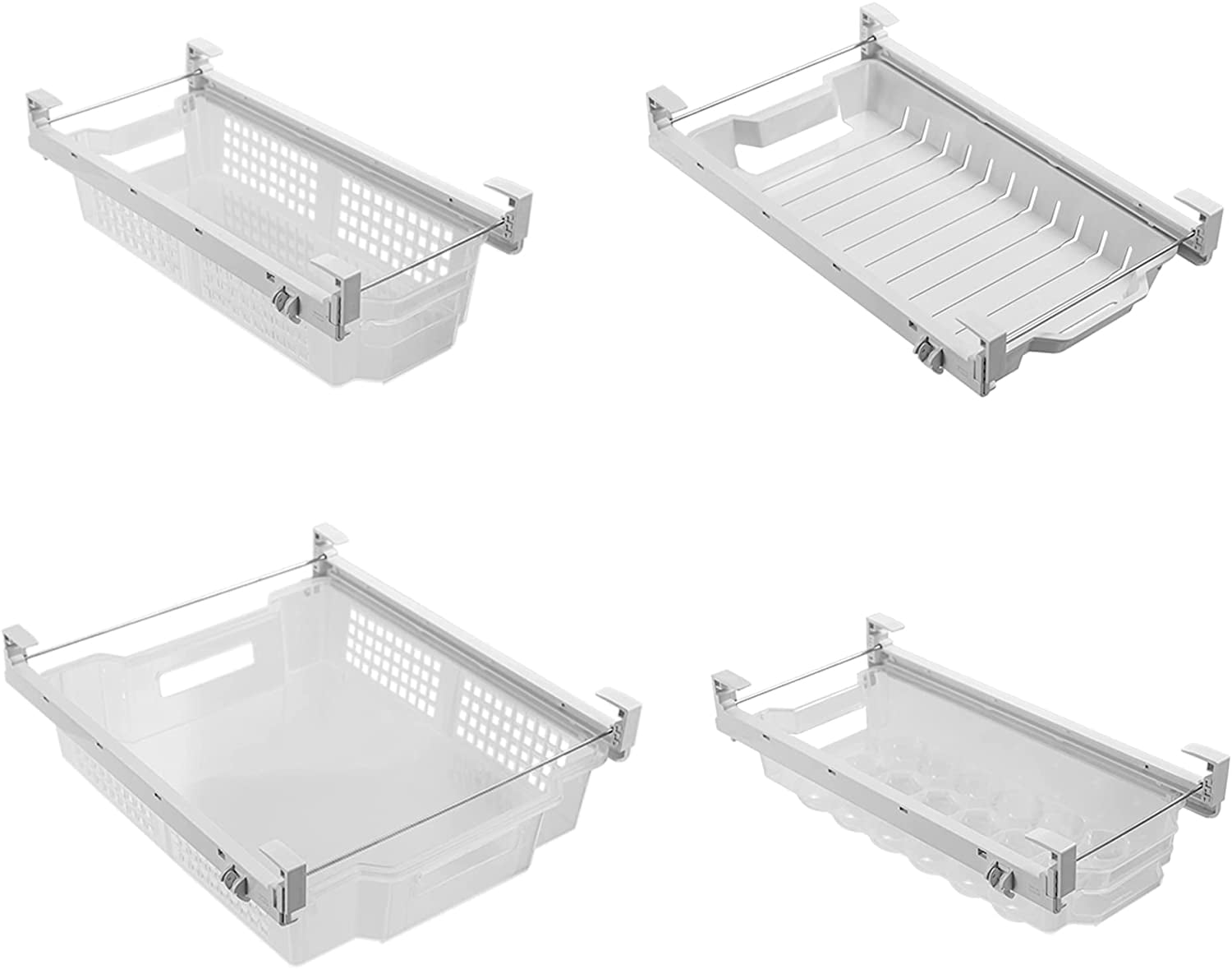 Buy Smart Design Sliding Egg Drawer with Extendable Rails - Holds 18 ...