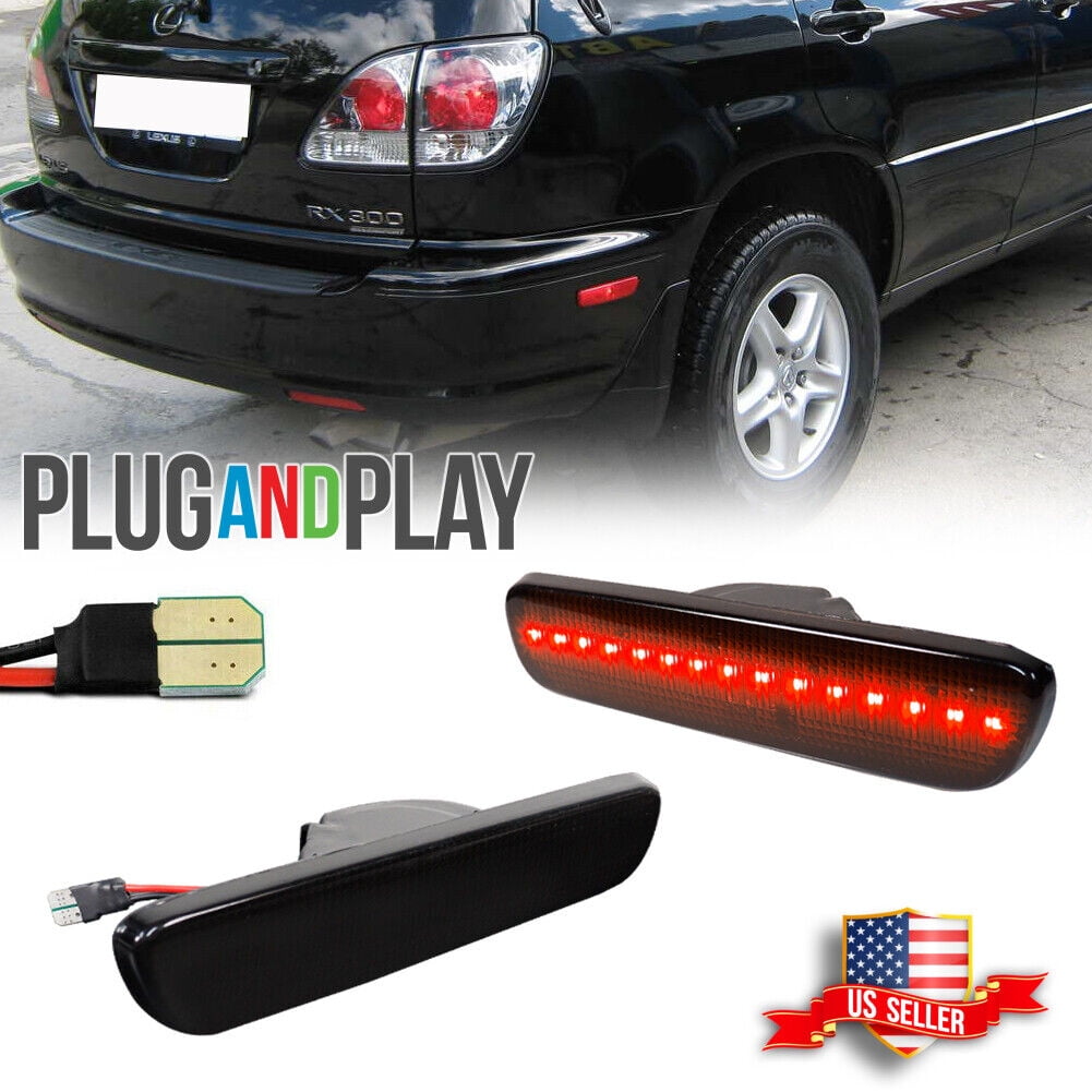 GTINTHEBOX 2x Smoked Lens Red LED Rear Fender Side Marker Lights For ...