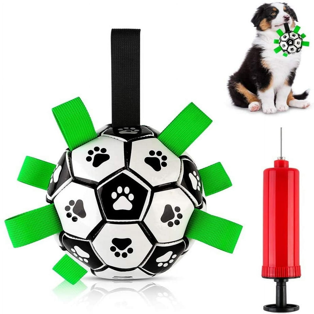 PENGXIANG Dog Soccer Ball - Dog Ball Toys Dog Tug Toy with Upgrade Grab ...