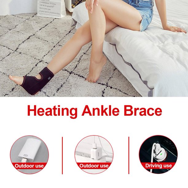 Heated Ankle Brace Wrap Support Hot Therapy for Ankle Sprain - Walmart.ca