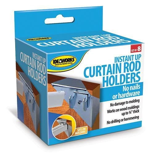 Idea Works Instant Up Curtain Rod Holders - Walmart.com