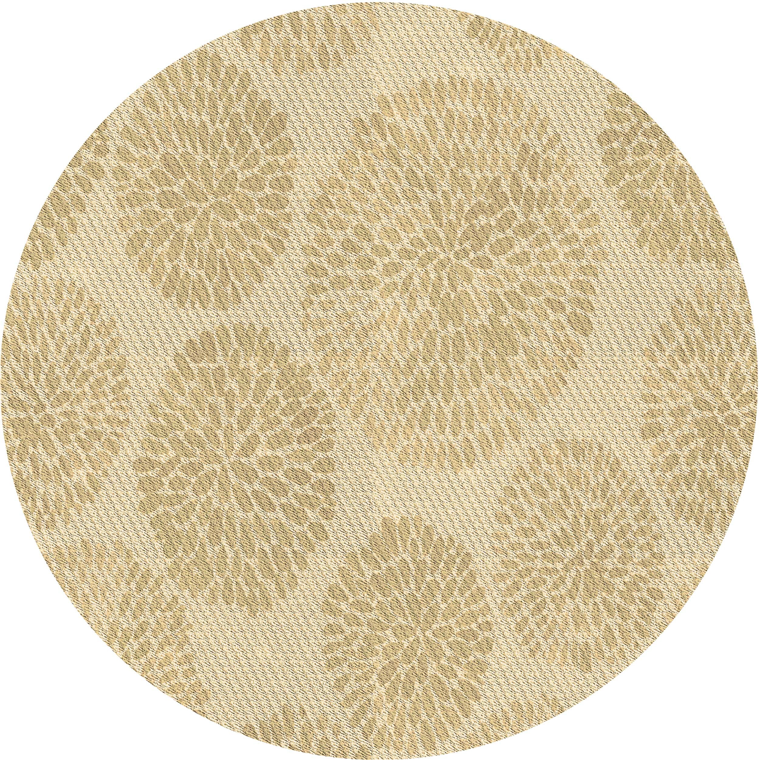 Ahgly Company Indoor Round Patterned Metallic Gold Area Rugs, 8' Round ...