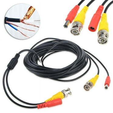 CableVantage 60ft Security Camera Cable Wire with BNC RCA Connectors ...