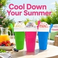 3 Pack Slushie Cup, Frozen Magic Silicone Squeeze Slushy Maker Cup with ...