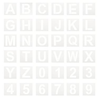 Darice Poster Lettering Stencils: 3 inch Large Letter Stencils ...