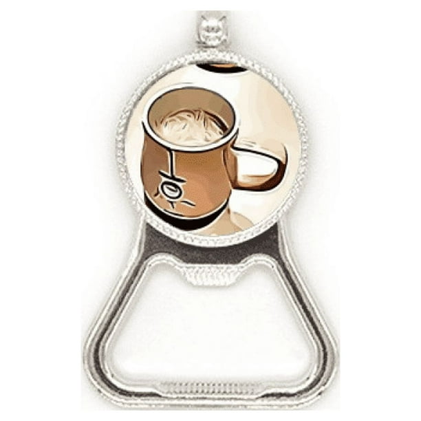 Effect Outline Mellow Drink Milk Tea Metal Beer Bottle Cap Opener Duty ...
