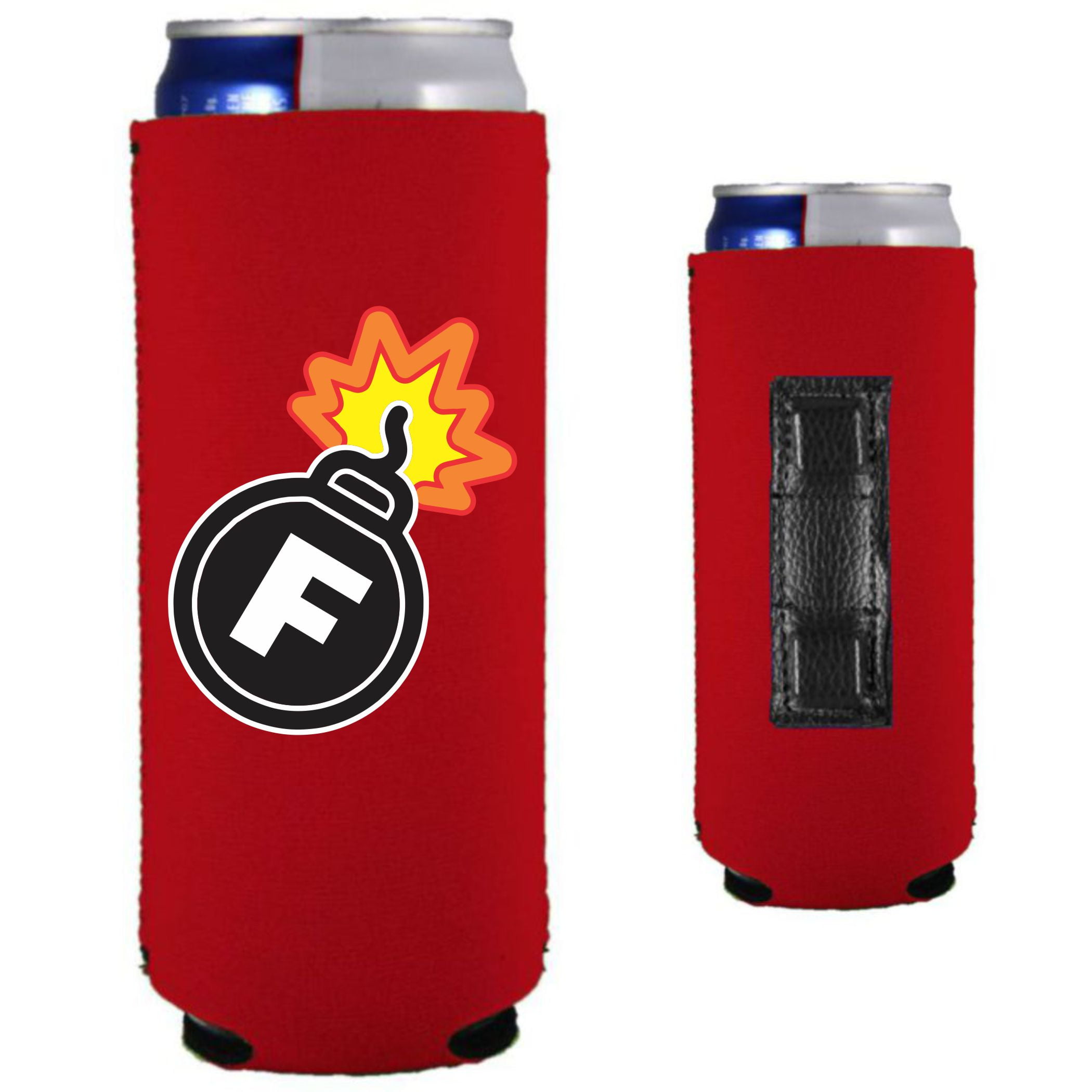 F Bomb Magnetic Slim Can Coolie (Red) - Walmart.com