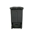 Toter Large 48-Gallon Outdoor Trash Can, Black with Rugged Wheels and ...